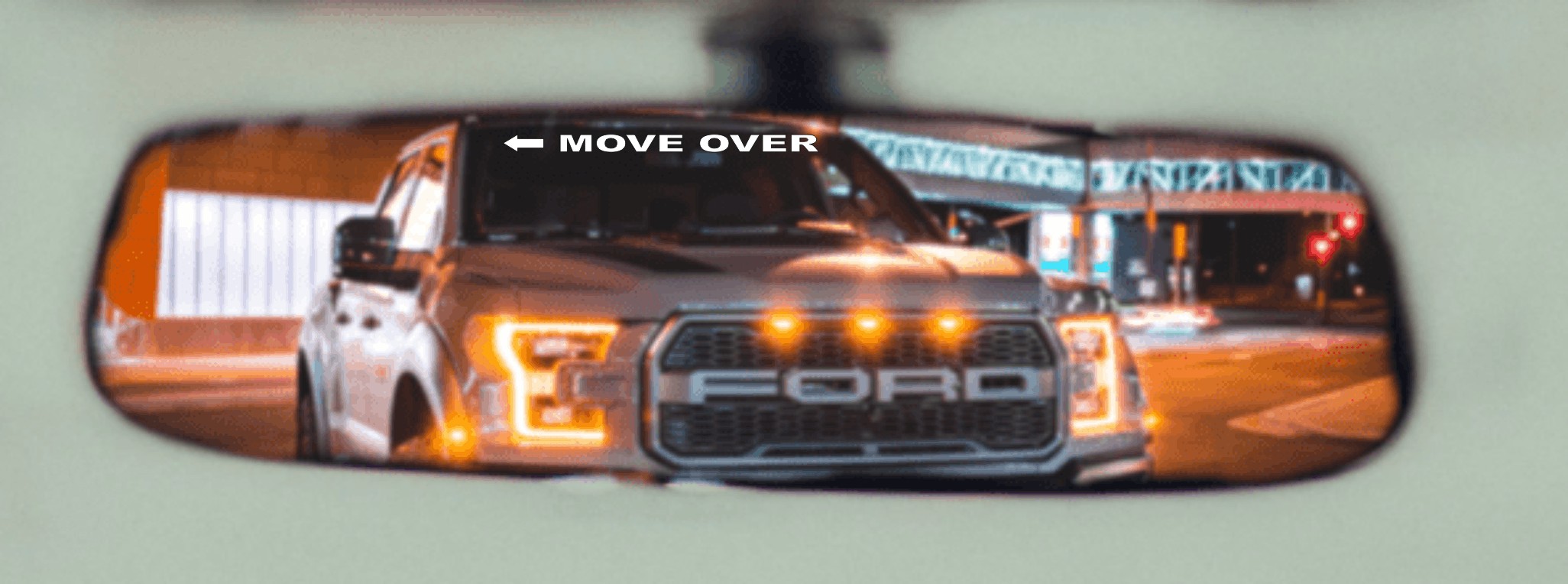 MOVE OVER screen decal Reverse Cut 1100 x 125 mm, choose your color ...