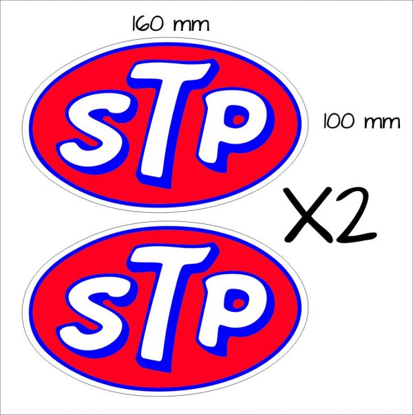 STP Stickers TWO (2) 160 x 100 mm each - Crazy Fish