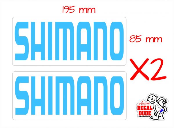 SHIMANO Stickers TWO (2) 195 x 85 mm each - Crazy Fish