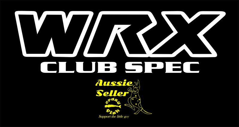WRX Club Spec decal 250 x 75 mm choose your color - Crazy Fish