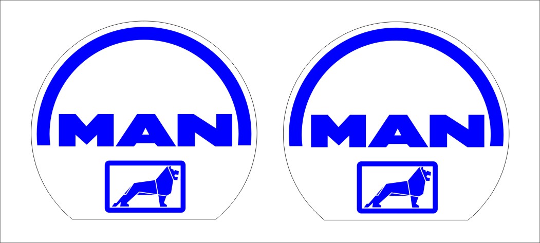 MAN Trucks Stickers TWO (2) 140 x 120 mm each - Crazy Fish