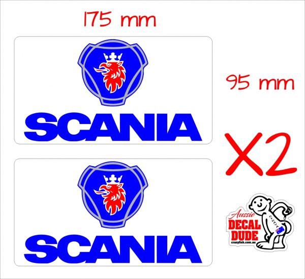 Scania Trucks Stickers TWO (2) 175 x 95 mm each - Crazy Fish