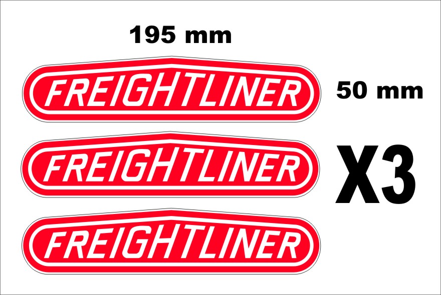 Freightliner trucks Stickers THREE (3) 195 x 50 mm each - Crazy Fish