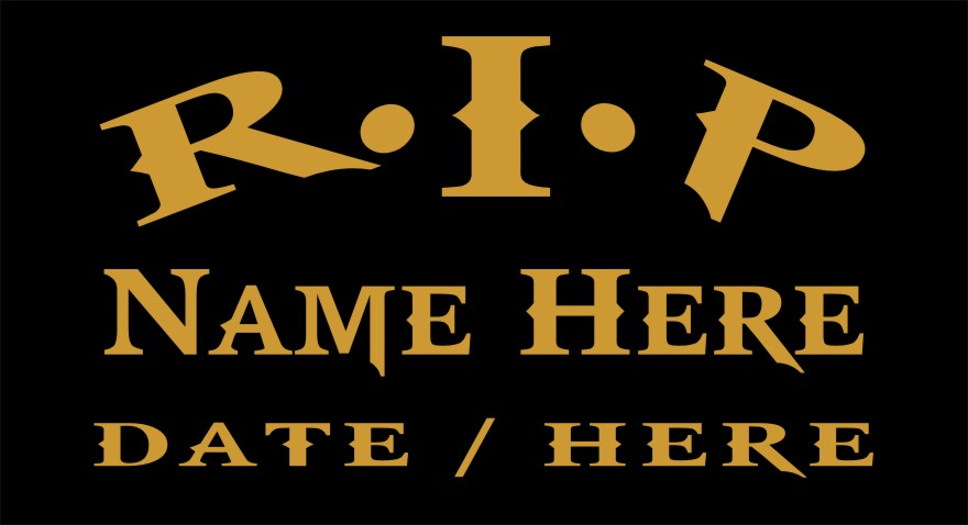 R.I.P Custom decal 250 x 150 mm Made to Order choose your color - Crazy ...