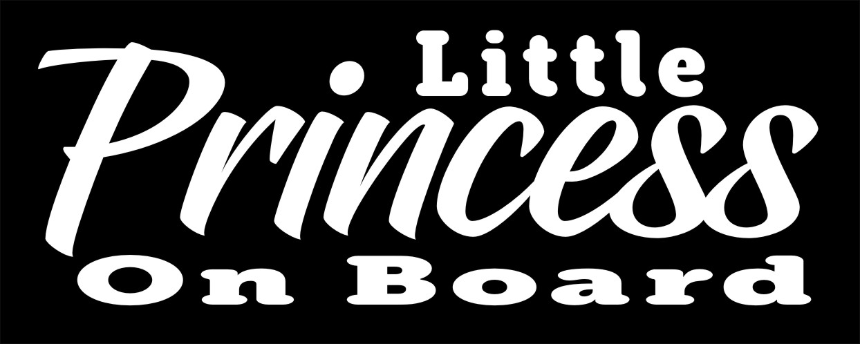 Little Princess On Board decal 200 x 70 mm CONFIRM your color - Crazyfish