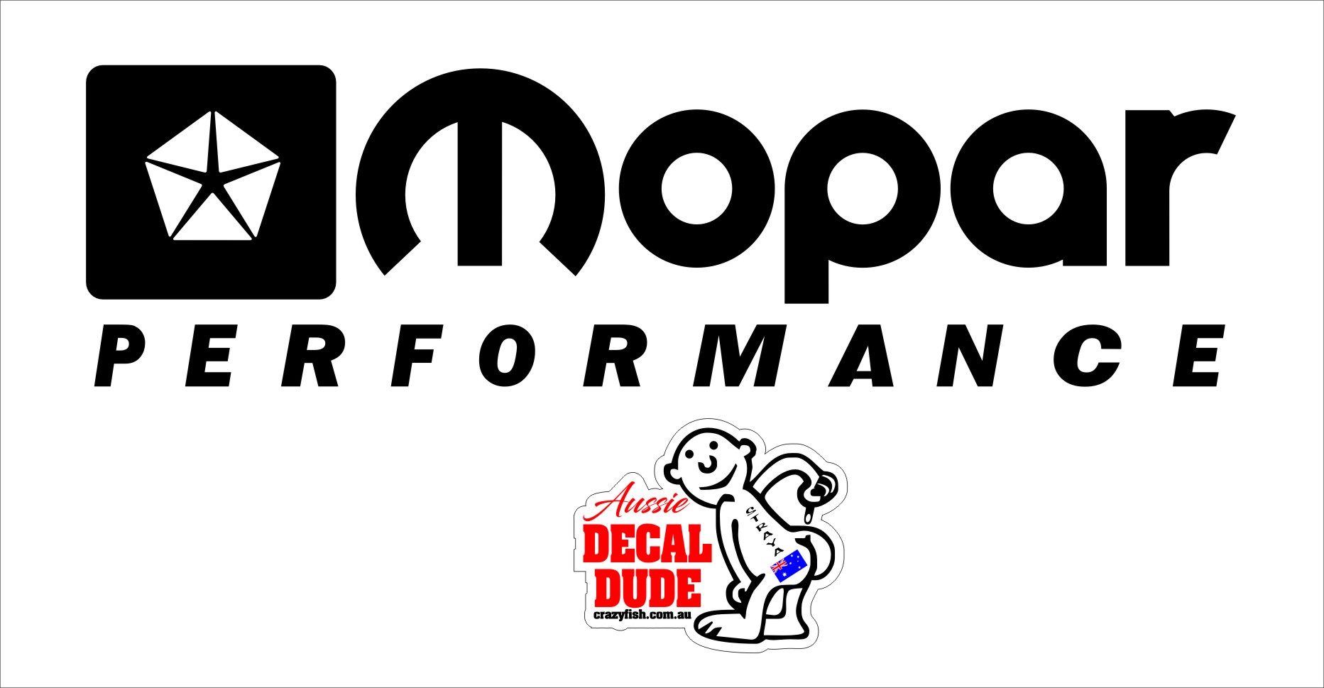MOPAR Performance decal 250 x 70 mm choose your color - Crazy Fish