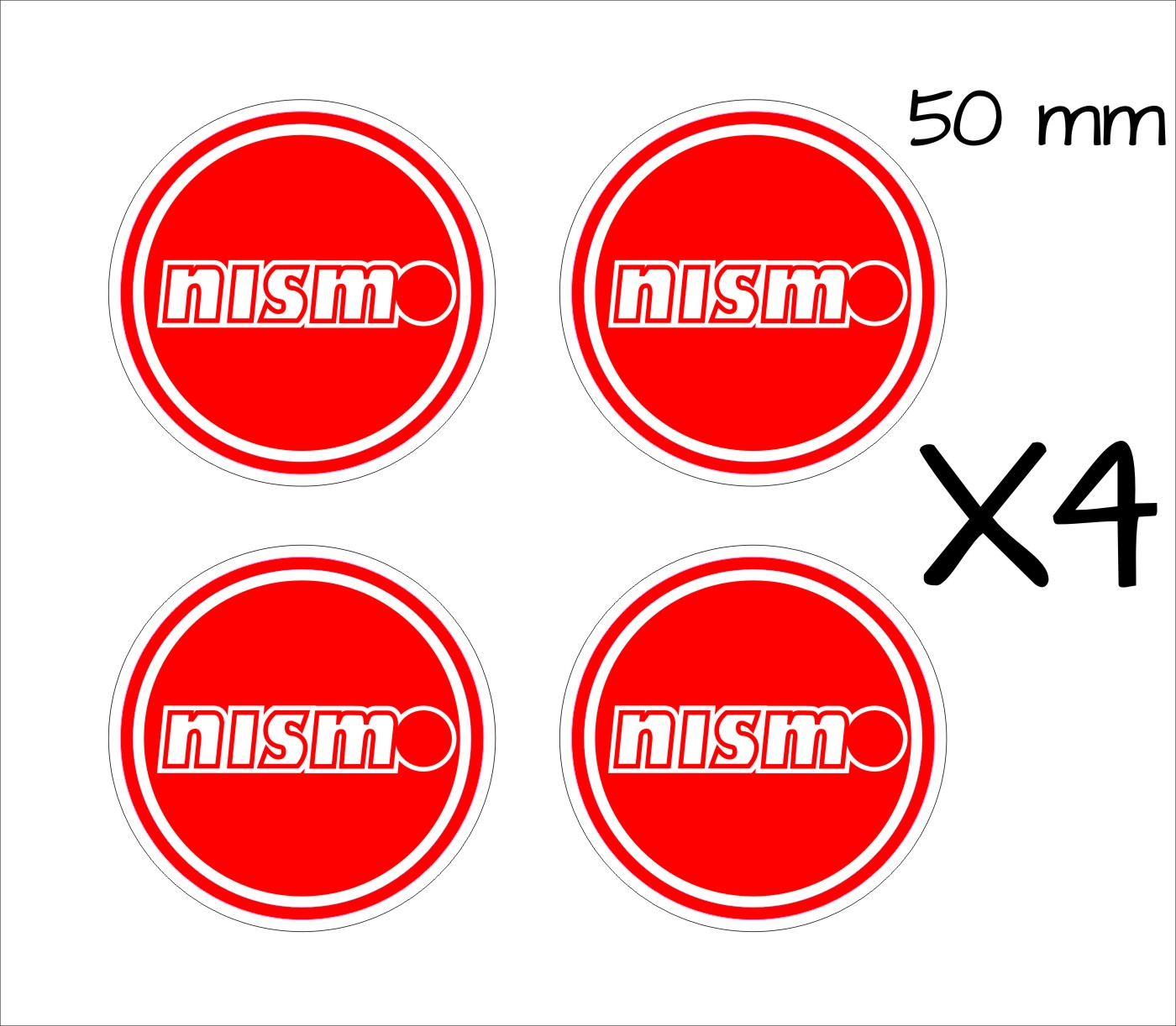 Nismo Stickers FOUR (4) 50 mm each - Crazy Fish