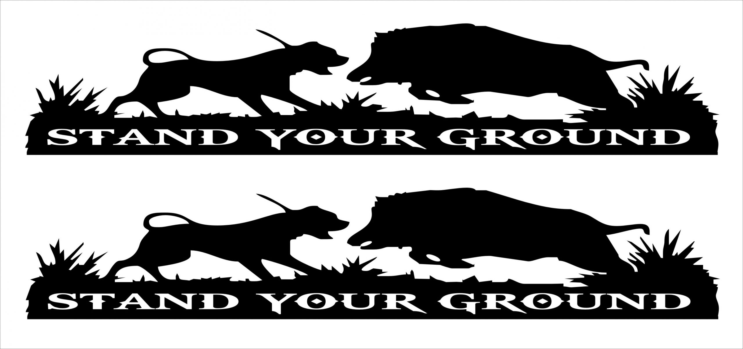 Stand Your Ground hunting decals TWO (2) 900 x 170 mm each choose your ...