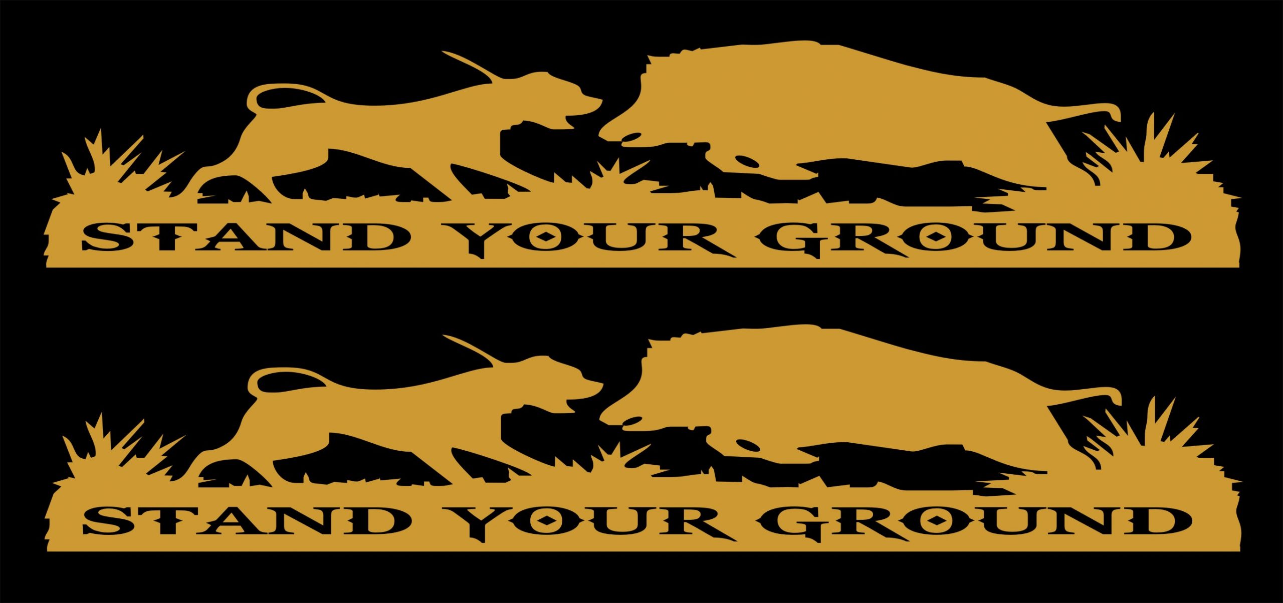 Stand Your Ground hunting decals TWO (2) 900 x 170 mm each choose your ...