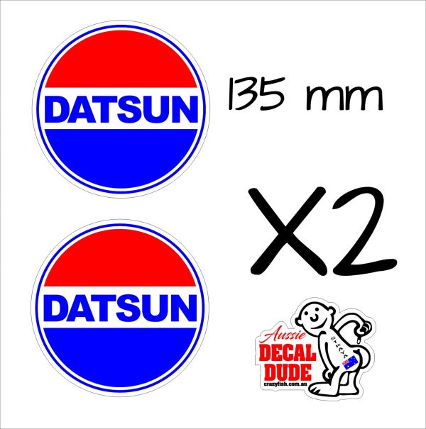 DATSUN Stickers TWO (2) 135 mm each - Crazy Fish