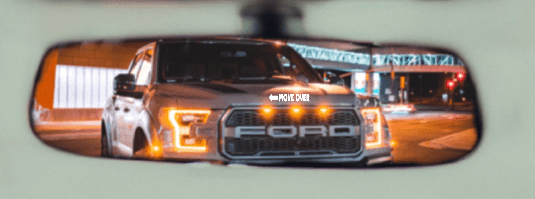 MOVE OVER decal Reverse cut 250 x 50 mm, choose your color - Crazy Fish