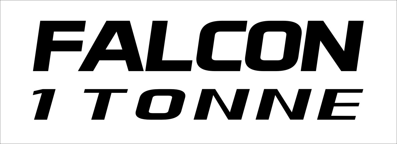 FALCON 1 TONNE vinyl decal 250 x 75 mm, choose your color - Crazy Fish