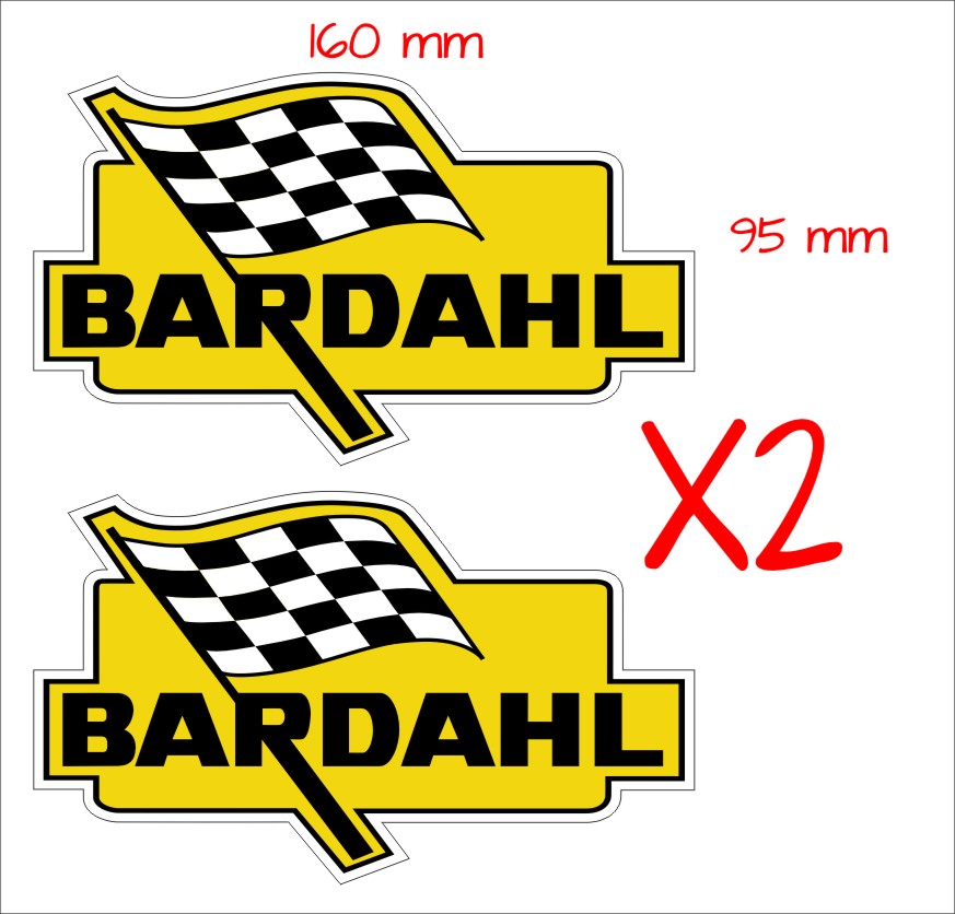 Bardahl Stickers TWO (2) 160 x 95 mm each - Crazyfish
