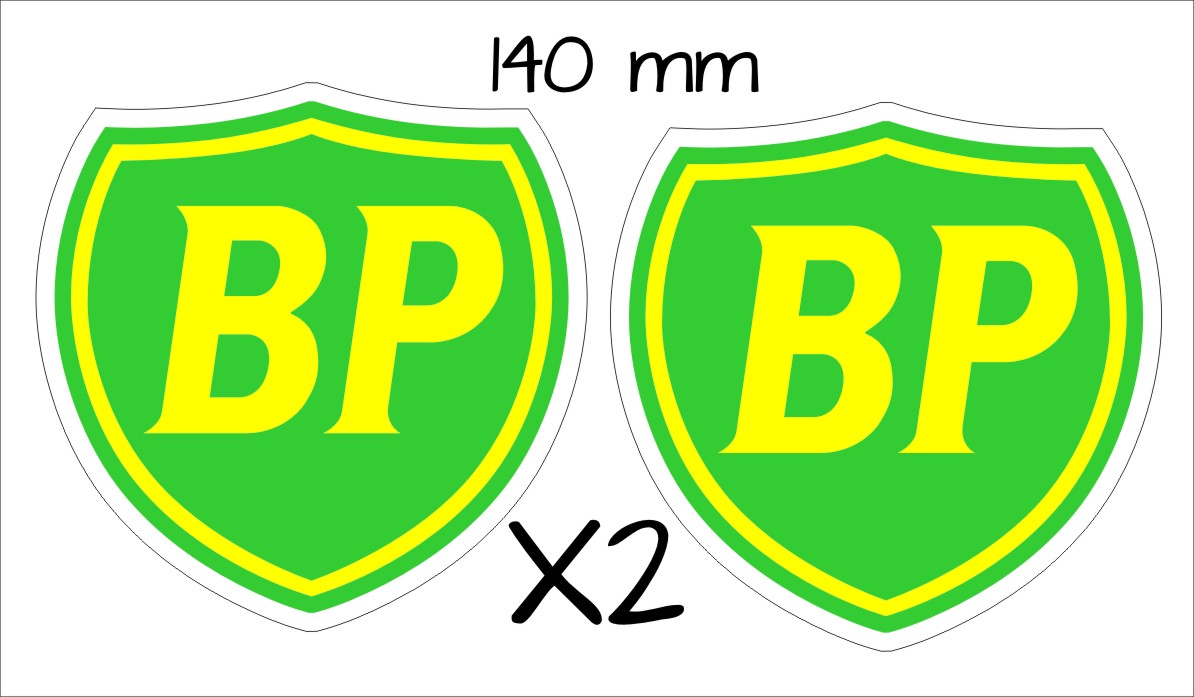 BP Stickers TWO (2) 140 mm each - Crazy Fish