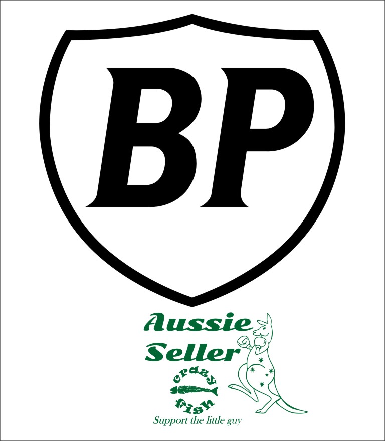 BP vinyl decal 400 x 385 mm choose your color - Crazy Fish