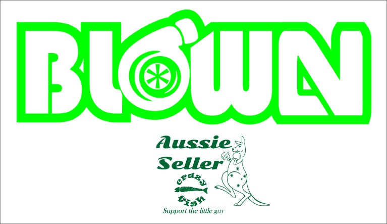 BLOWN vinyl decal 250 x 80 mm, choose your color - Crazy Fish