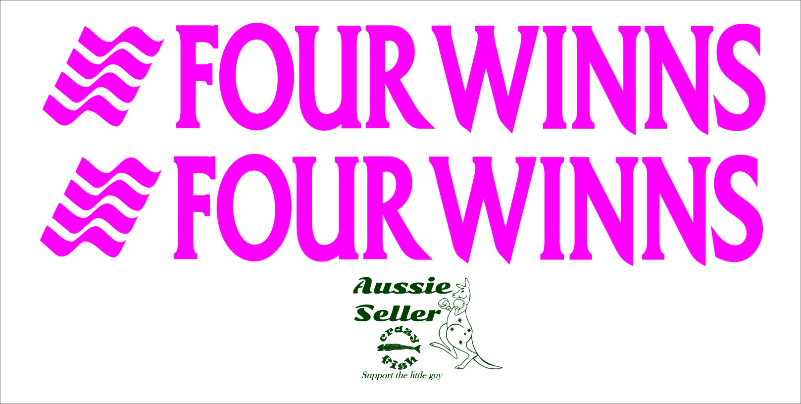 FOUR WINNS Boat decals TWO (2) 450 x 50 mm each CONFIRM your color ...