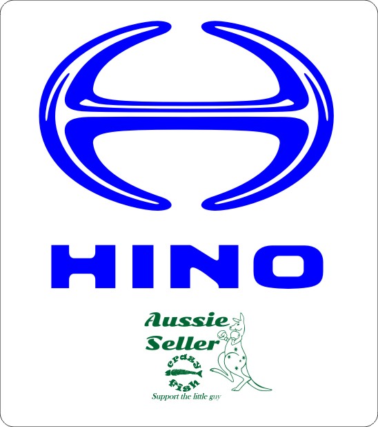 Hino trucks vinyl decal 150 x 140 mm choose your color - Crazy Fish