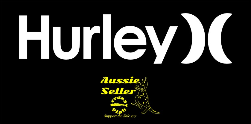 Hurley vinyl decal 250 x 60 mm choose your color - Crazy Fish