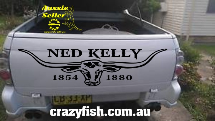 Ned Kelly 1854 ~ 1880 vinyl decal 1100 x 275 mm choose your color ...