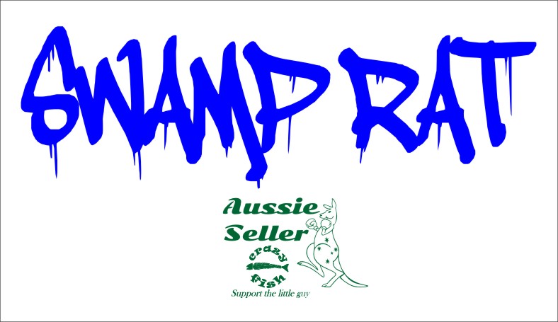 SWAMP RAT decal 260 x 80 mm, choose your color - Crazy Fish