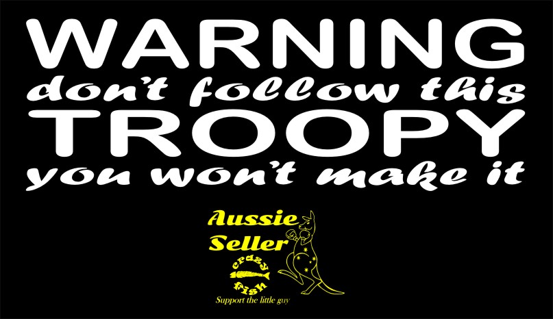 TROOPY Warning funny vinyl decal 260 x 90 mm CONFIRM your color - Crazy ...