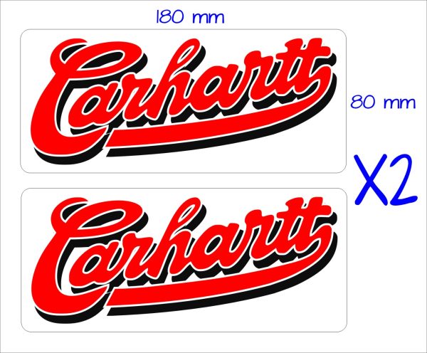 Carhartt Stickers TWO (2) 180 x 80 mm each - Crazy Fish