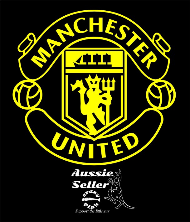 Man United vinyl decal 500 x 470 mm choose your color - Crazy Fish
