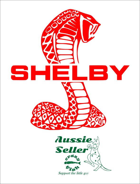 Shelby Cobra decal 180 mm choose your color - Crazy Fish
