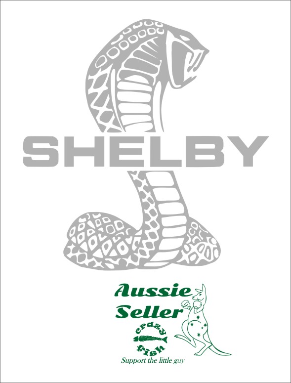 Shelby Cobra decal 180 mm CONFIRM your color - Crazy Fish
