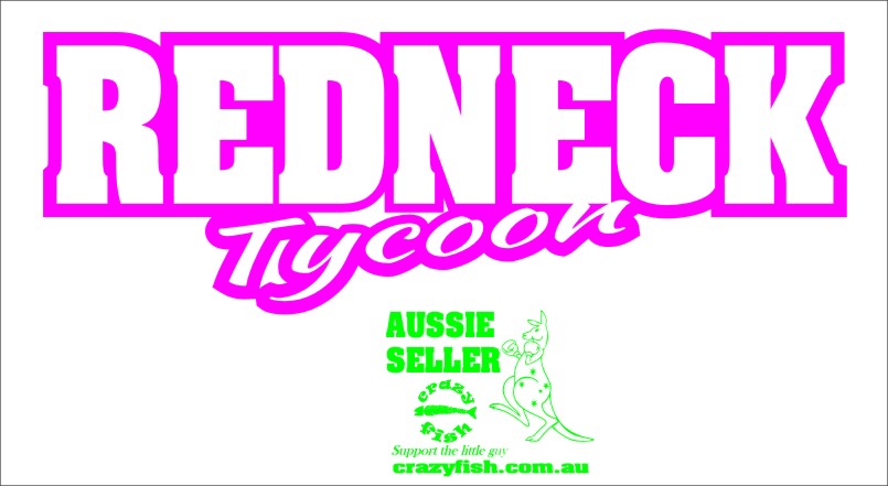 REDNECK Tycoon decal 260 x 90 mm, choose your color - Crazy Fish