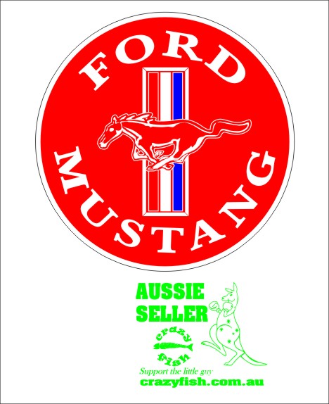 Ford Mustang Sticker 210 mm - Crazyfish