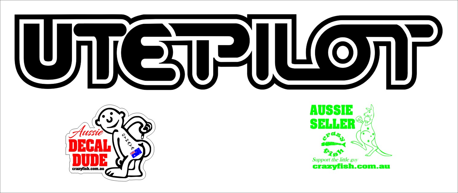 UTEPILOT Decal 500 x 90 mm choose your color - Crazy Fish