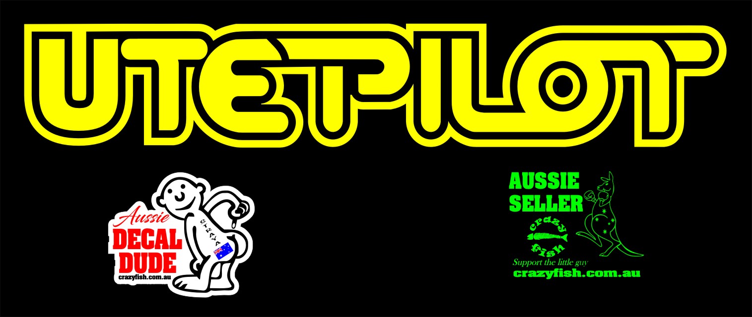 UTEPILOT Decal 500 x 90 mm choose your color - Crazy Fish