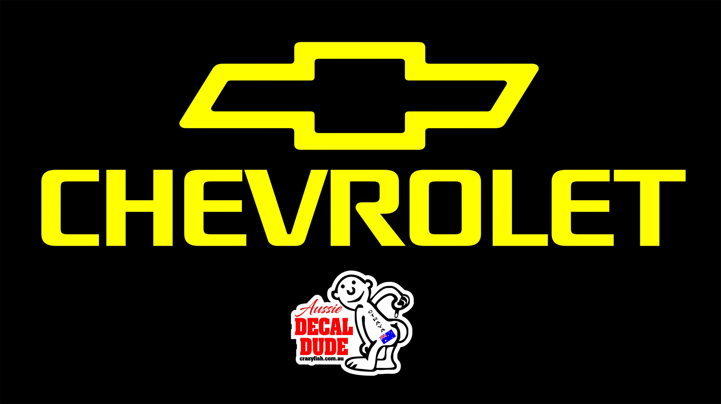 Chevrolet #2 vinyl decal 800 x 275 mm choose your color - Crazy Fish