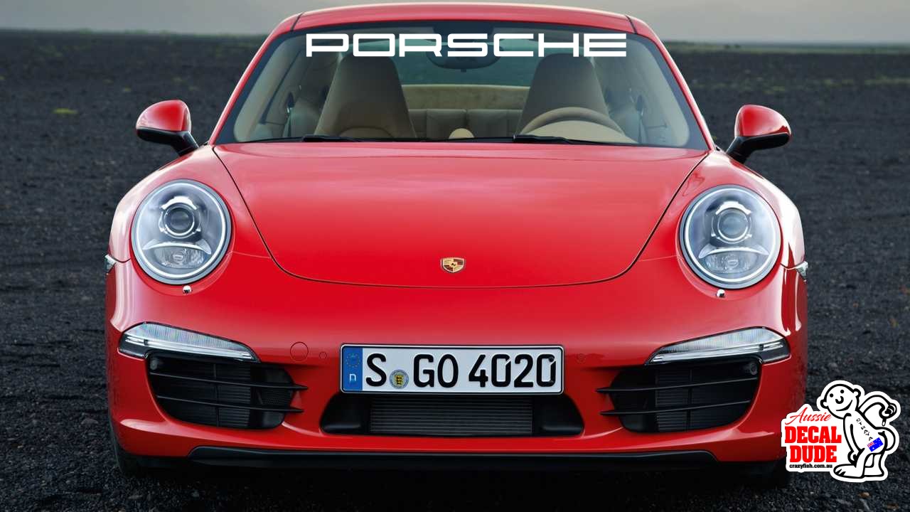 Porsche #2 screen Decal 1000 x 90 mm choose your color - Crazyfish