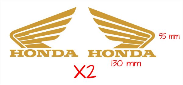 Honda Wing tank decals TWO (2) 130 x 95 mm each CONFIRM your color ...