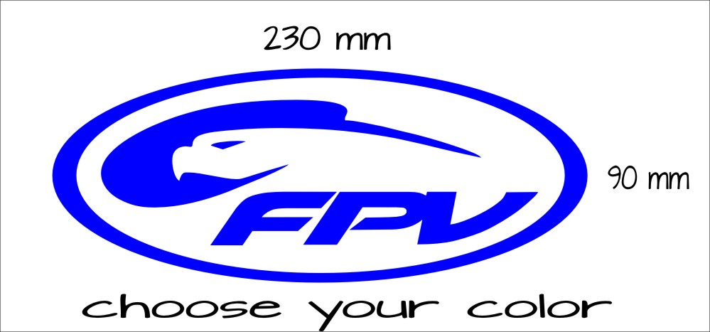 FPV vinyl decal 230 x 90 mm CONFIRM your color - Crazy Fish