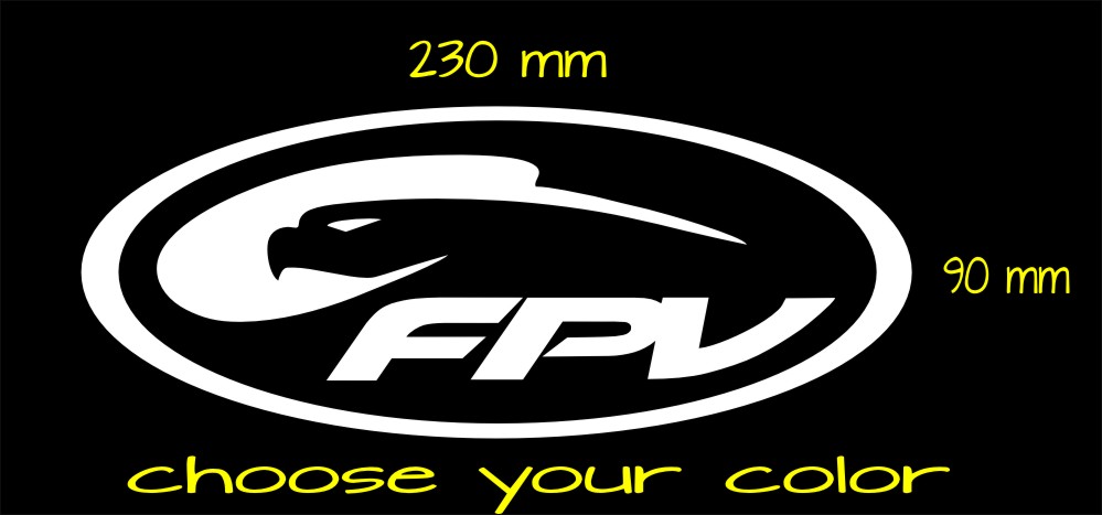 Ford FPV vinyl decal 230 x 90 mm choose your color - Crazy Fish