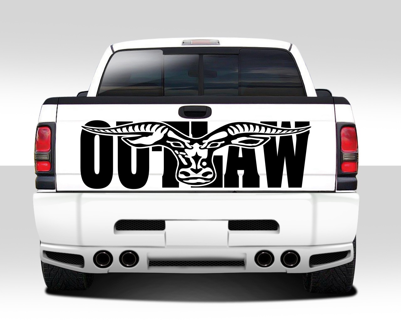 Outlaw Bull decal LARGE 1100 x 275 mm CONFIRM your color - Crazyfish