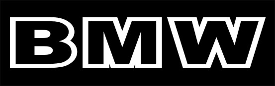 BMW bug deflector decal 260 x 60 mm choose your color - Crazy Fish