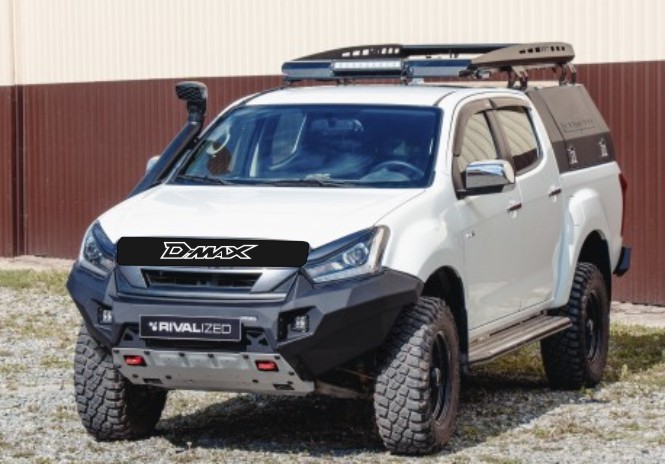 Isuzu D-Max bug deflector decal 350 x 60 mm choose your color - Crazyfish