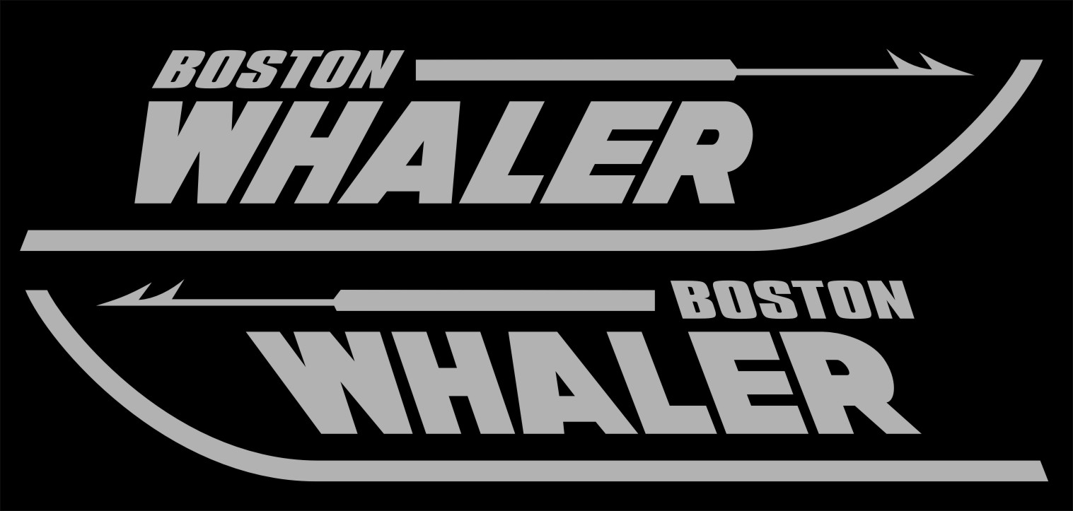 Boston Whaler boat decals TWO (2) 510 x 100 mm each choose your color ...