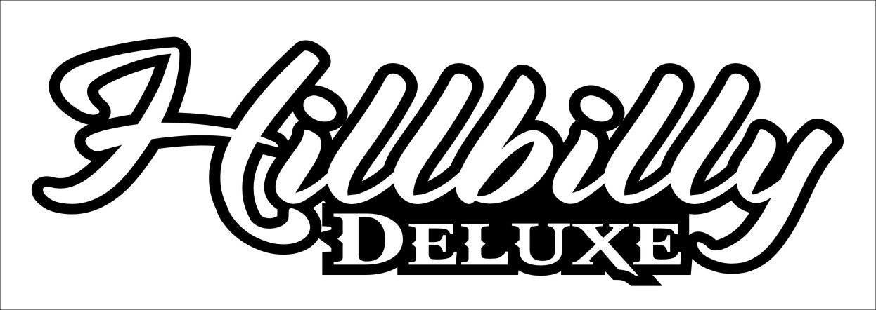 Hillbilly Deluxe LARGE vinyl decal 900 x 275 choose your color - Crazy Fish