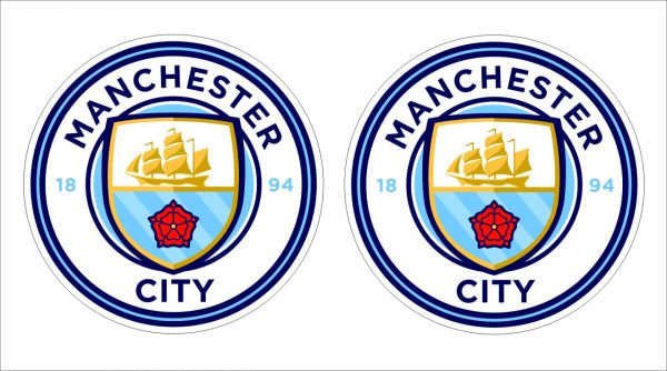 Man City Stickers TWO (2) 135 mm each - Crazy Fish