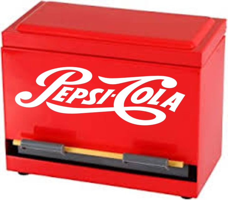 Pepsi Cola retro vinyl decal 230 x 70 mm CONFIRM your color - Crazyfish