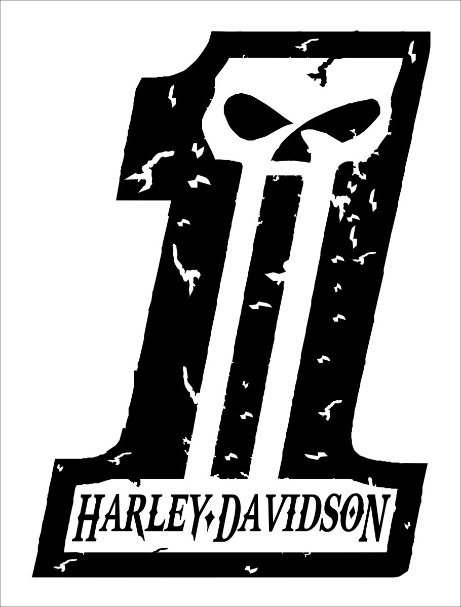 Harley Dark Custom decal 260 x 190 mm CONFIRM your color - Crazyfish