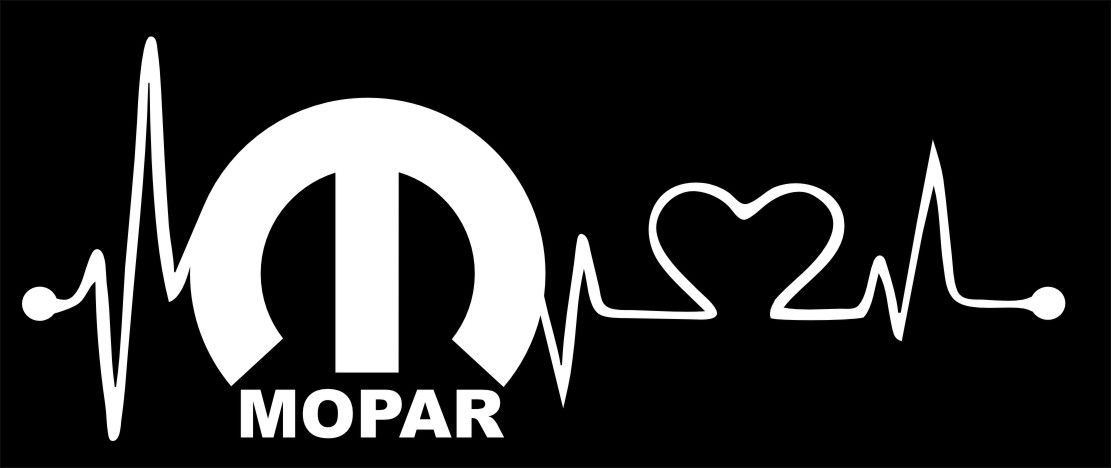 Mopar heartbeat vinyl decal 200 x 80 mm choose your color - Crazy Fish