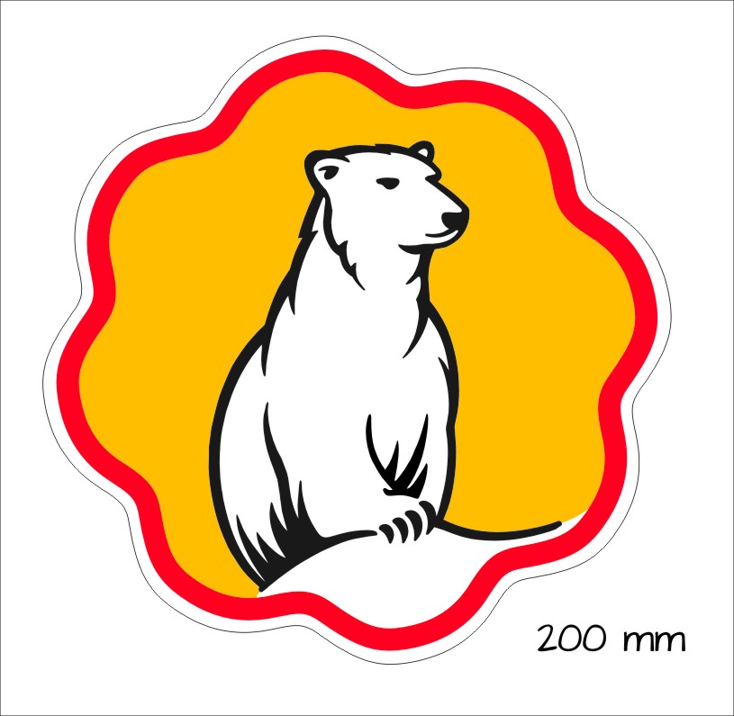 Bundy Bear Sticker 200 x 200 mm - Crazy Fish