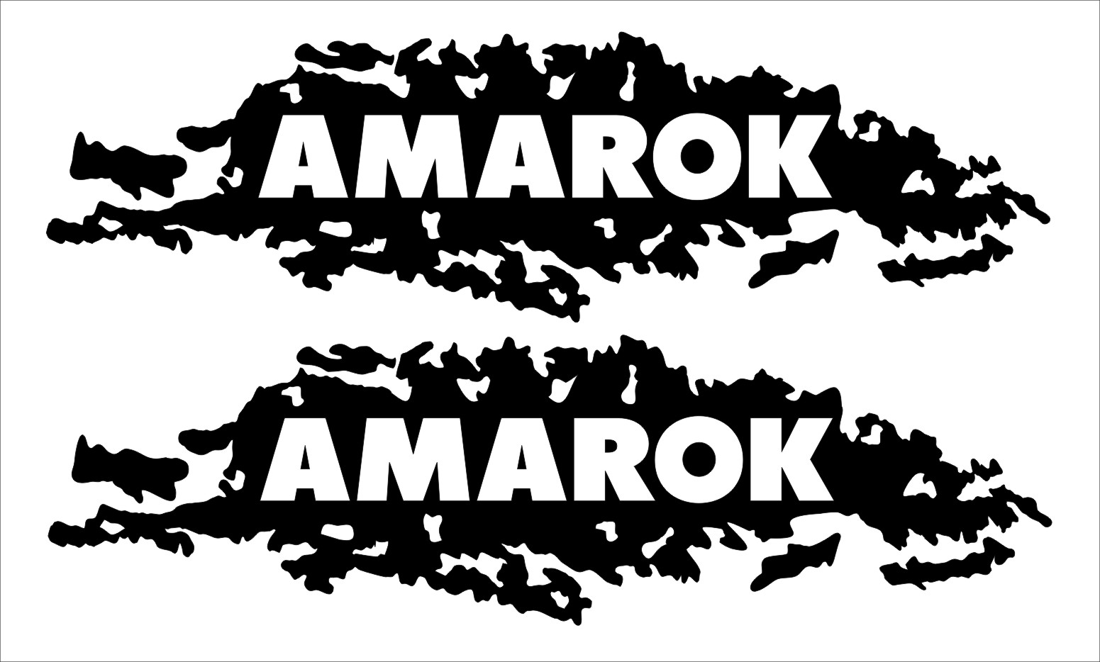 Amarok mud splash vinyl decals TWO (2) 500 x 150 mm each CONFIRM your ...